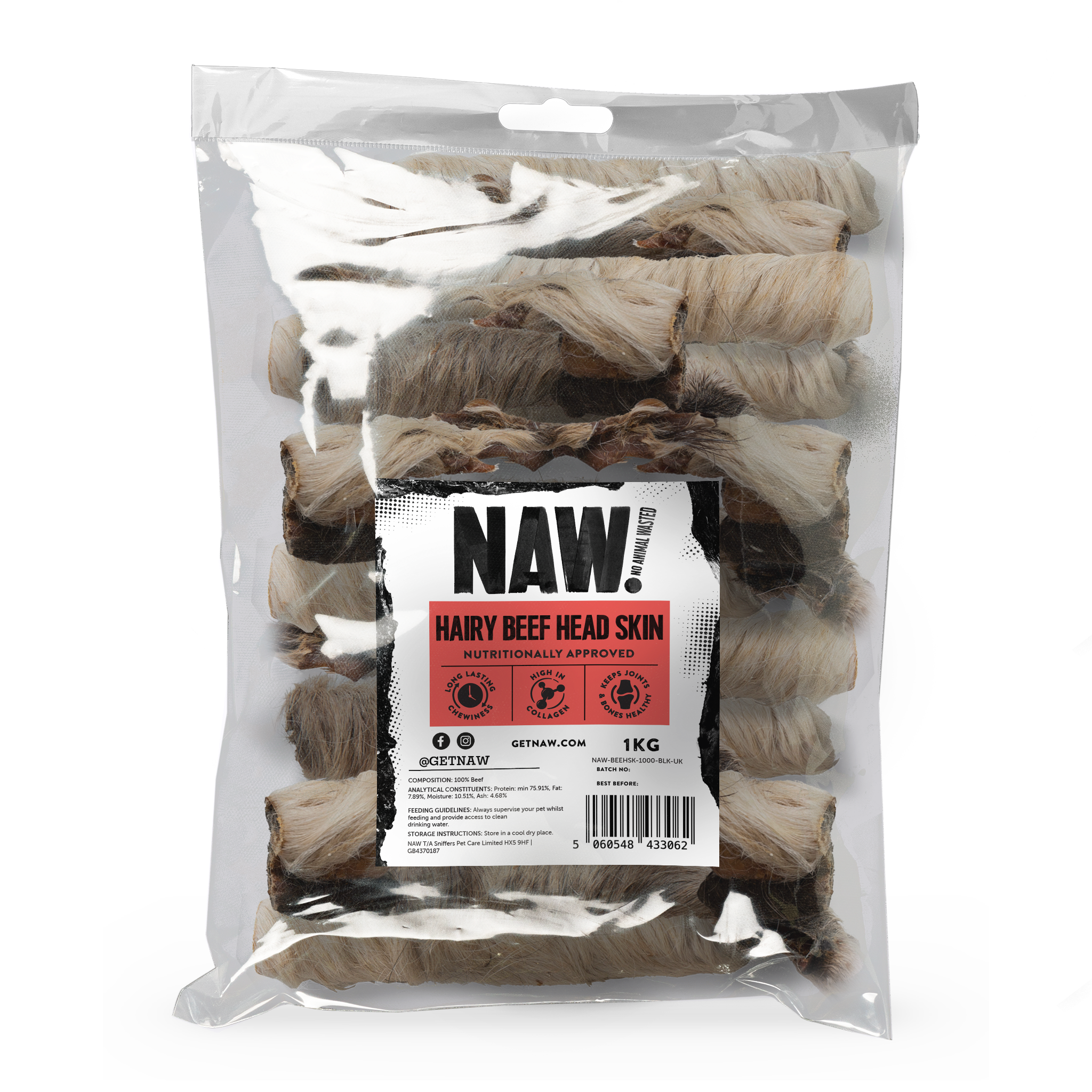 Hairy Beef Head Skin (1kg) – NAW